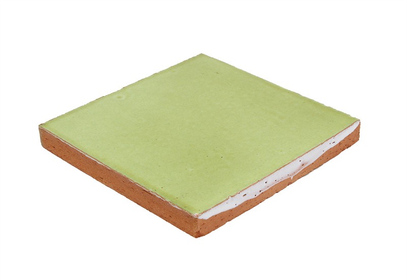 From light green to dark green plain wall tiles