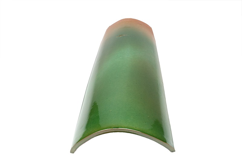 Green glazed roof tile for your roof